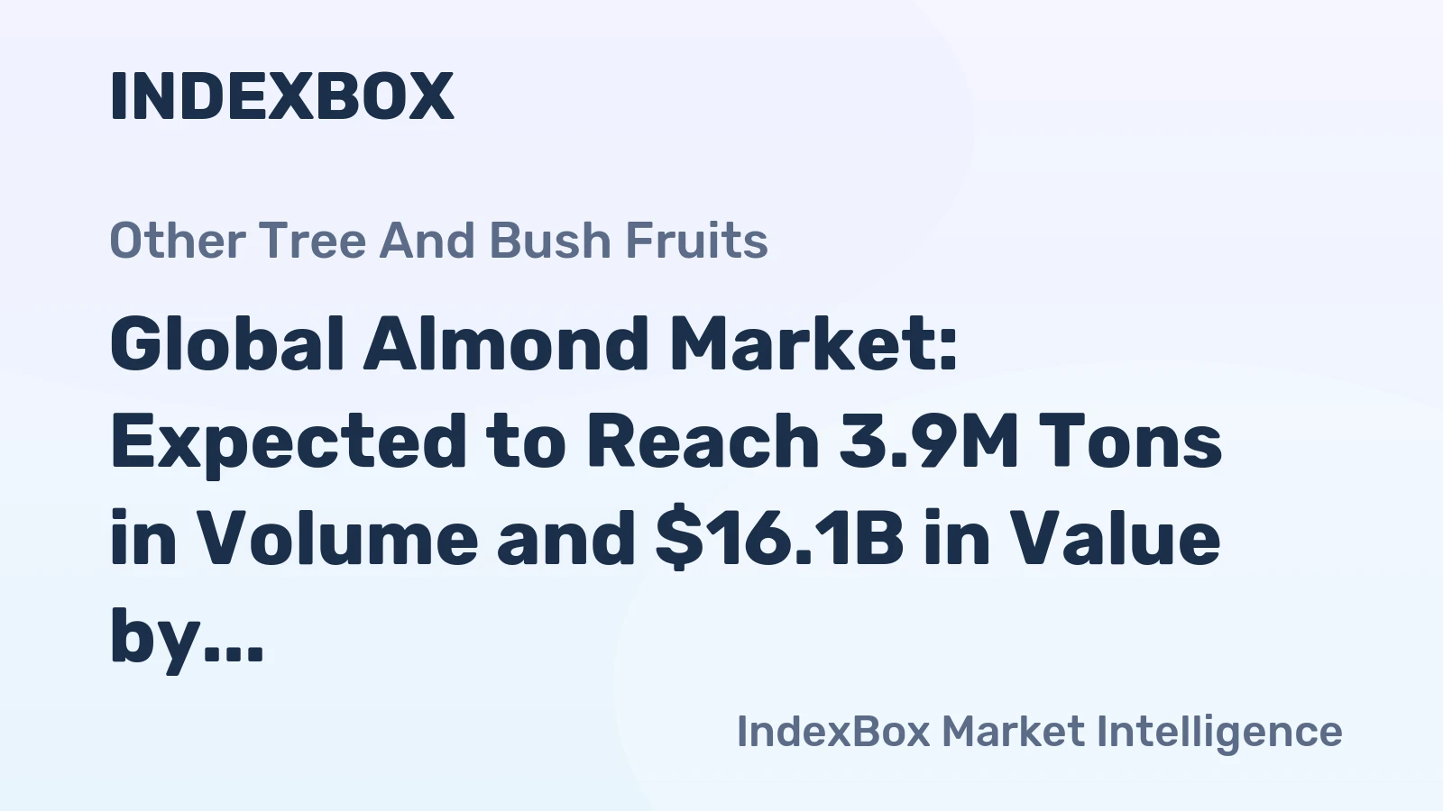 Global Almond Market: Expected to Reach 3.9M Tons in Volume and $16.1B in Value by 2035