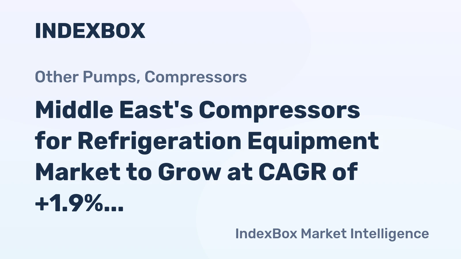 Middle East's Compressors for Refrigeration Equipment Market to Grow at CAGR of +1.9% Over Next Decade
