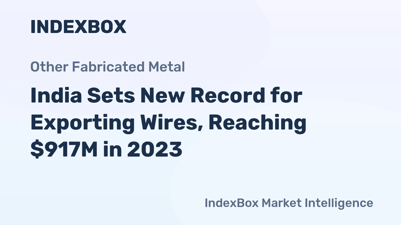 India Sets New Record for Exporting Wires, Reaching $917M in 2023