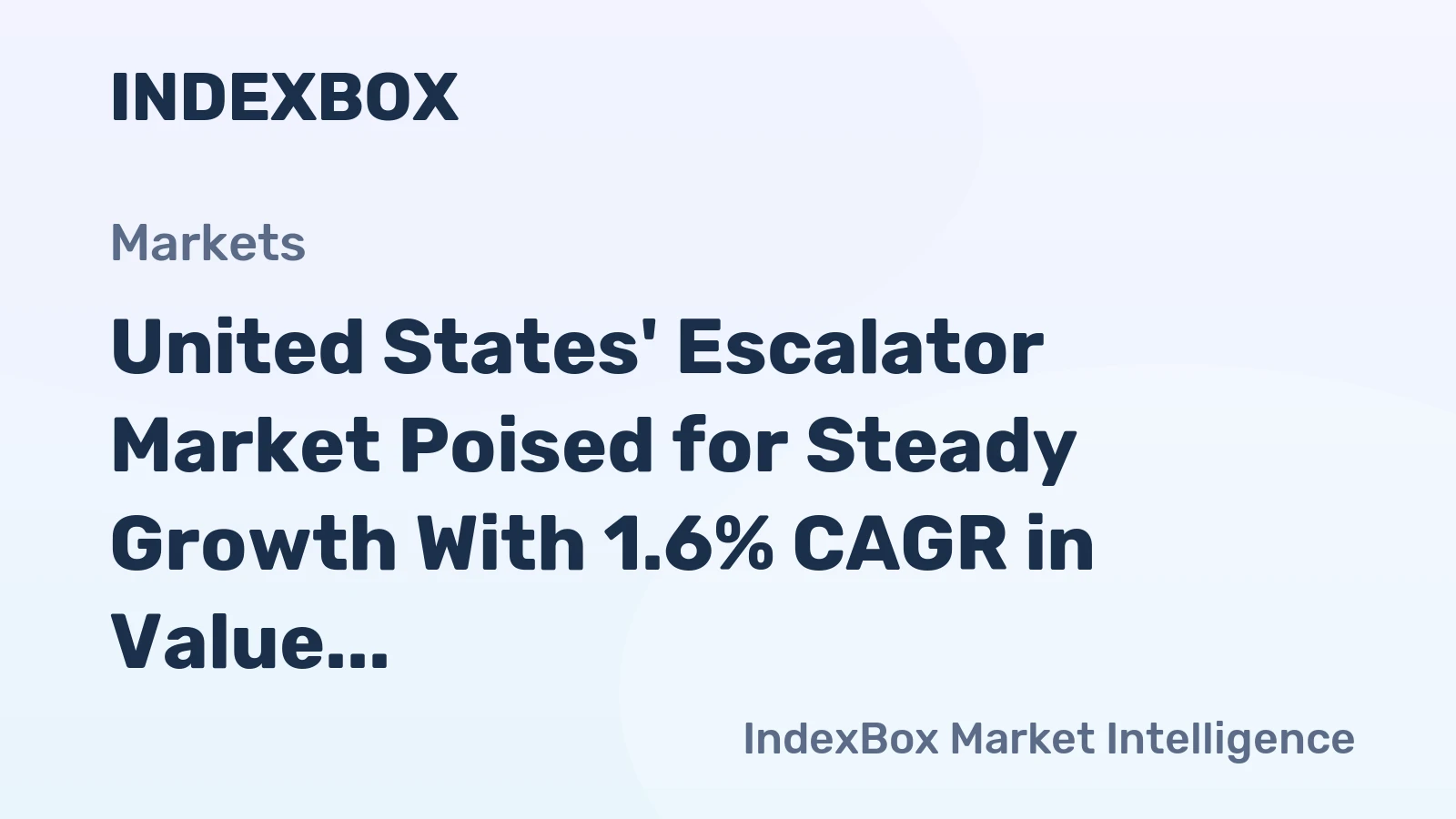 United States' Escalator Market Poised for Steady Growth With 1.6% CAGR in Value Through 2035