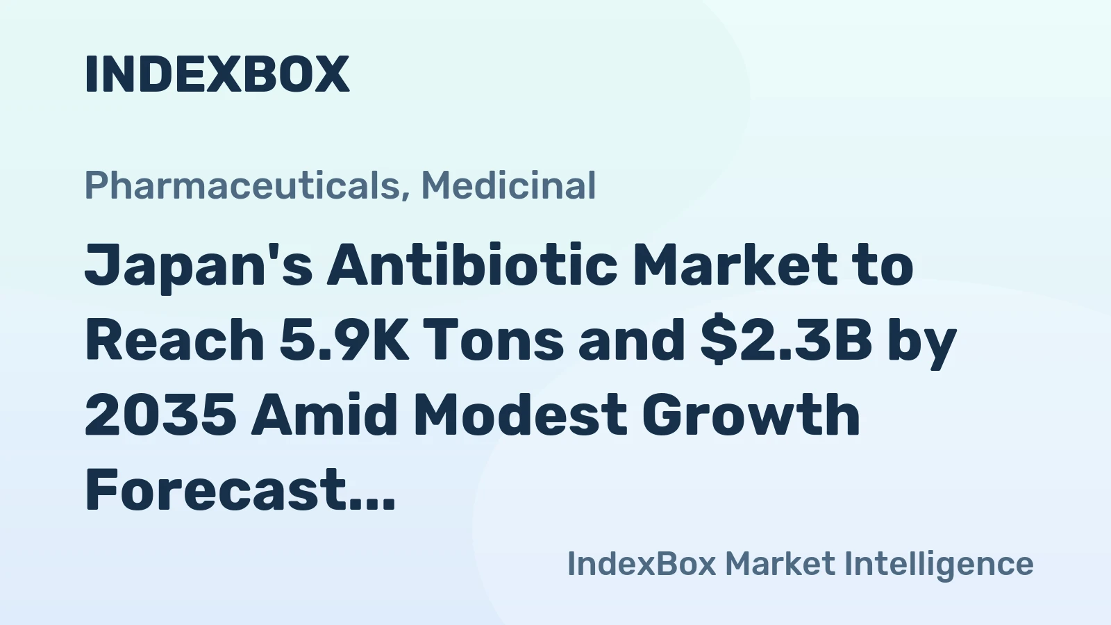 Japan's Antibiotic Market to Reach 5.9K Tons and $2.3B by 2035 Amid Modest Growth Forecast