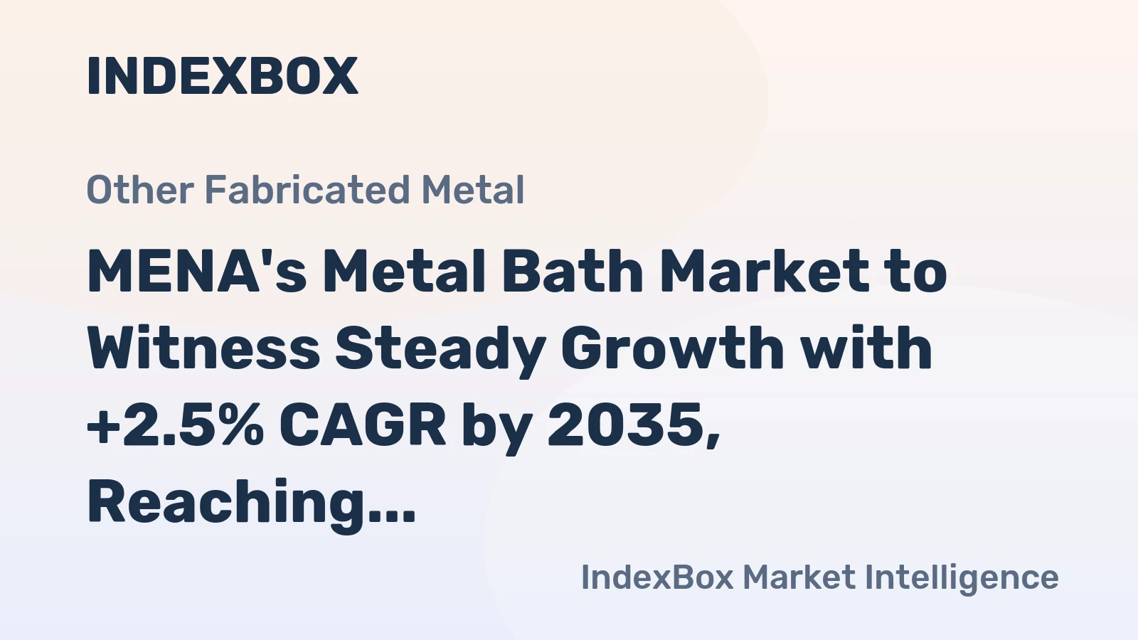 MENA's Metal Bath Market to Witness Steady Growth with +2.5% CAGR by 2035, Reaching $92M Value