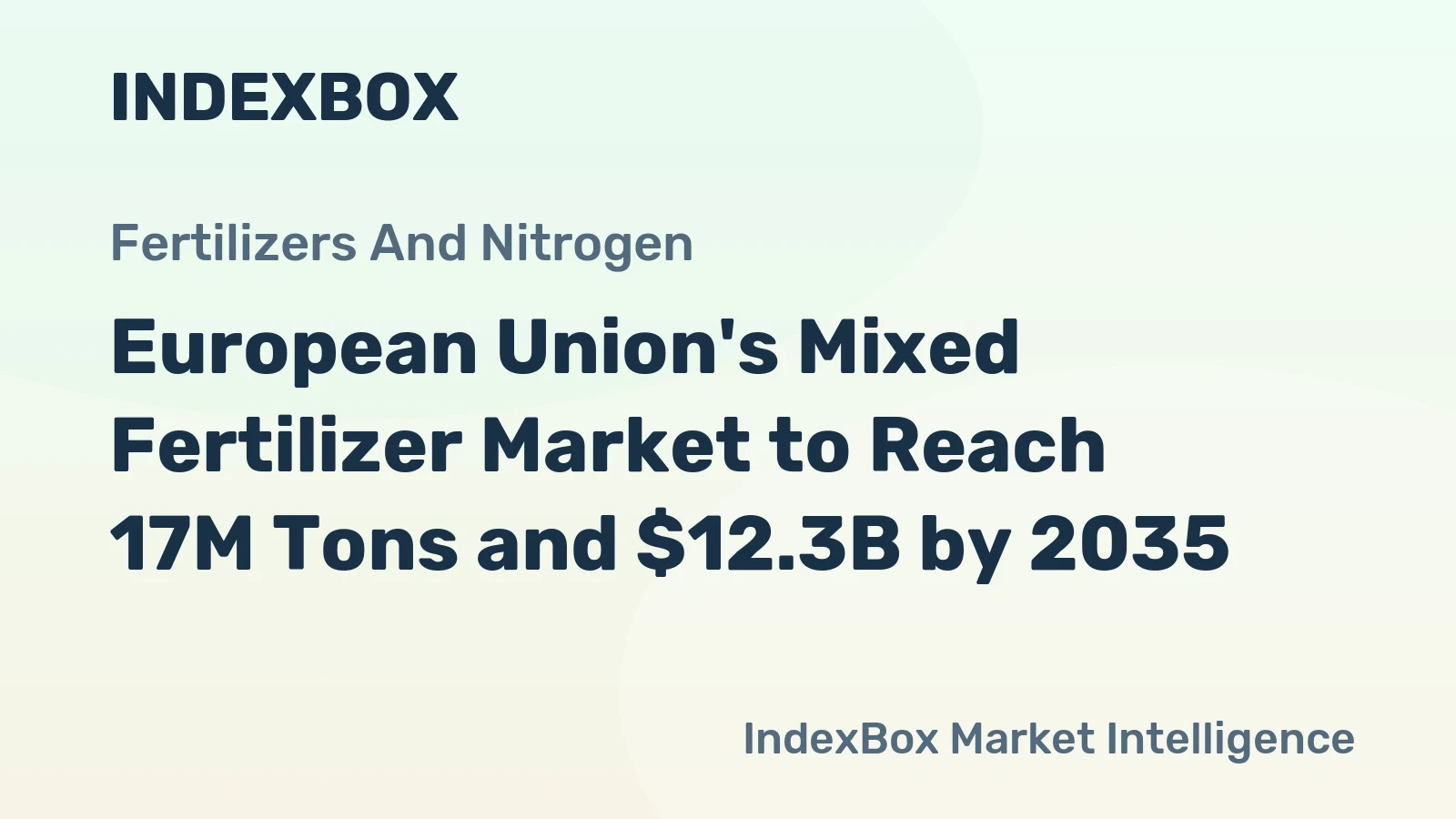 European Union's Mixed Fertilizer Market to Reach 17M Tons and $12.3B by 2035
