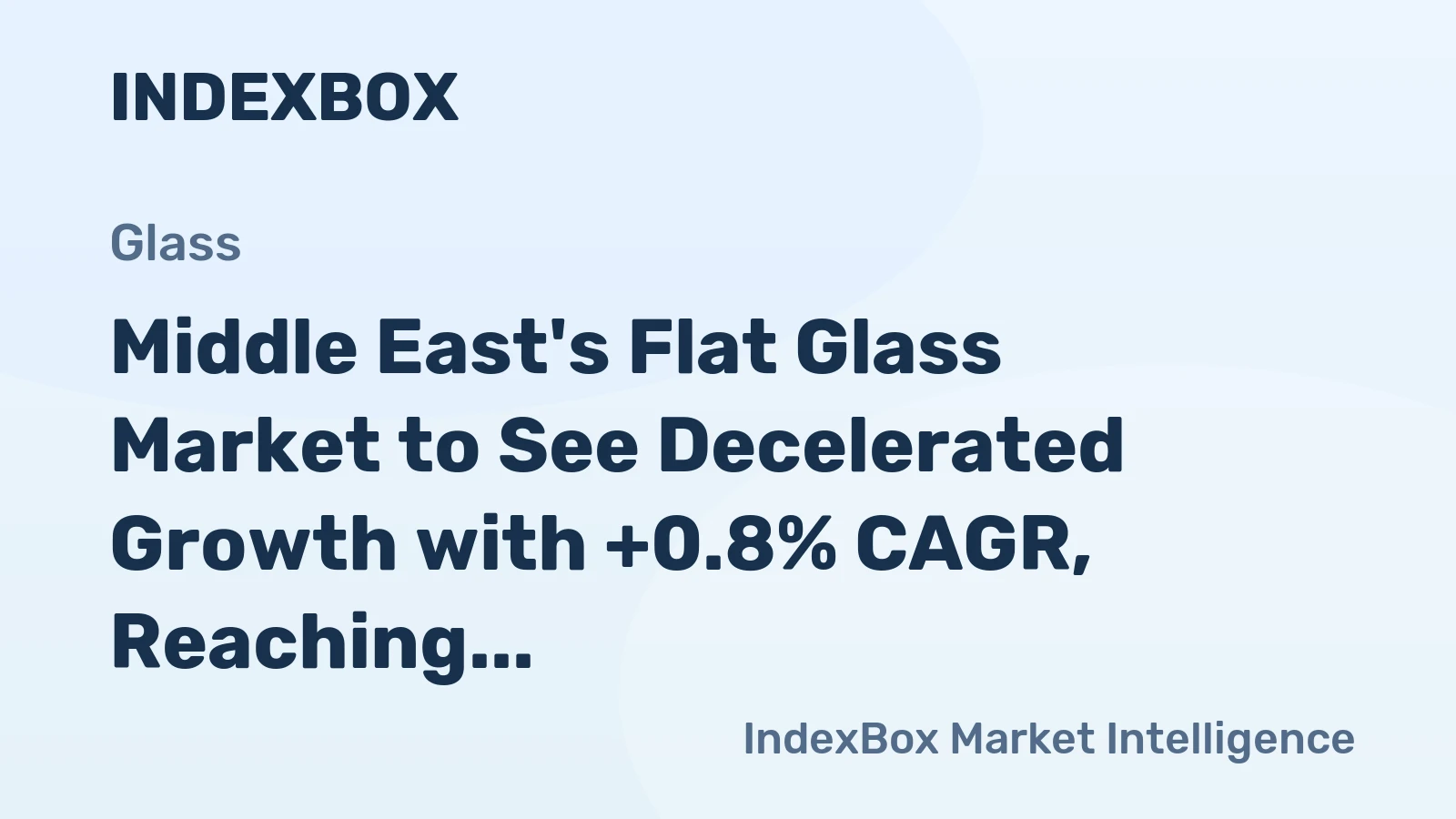 Middle East's Flat Glass Market to See Decelerated Growth with +0.8% CAGR, Reaching 361M Square Meters by 2035