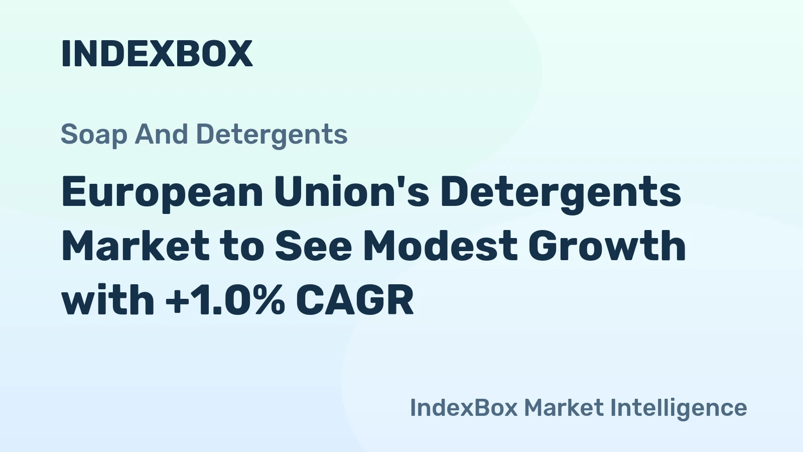 European Union's Detergents Market to See Modest Growth with +1.0% CAGR
