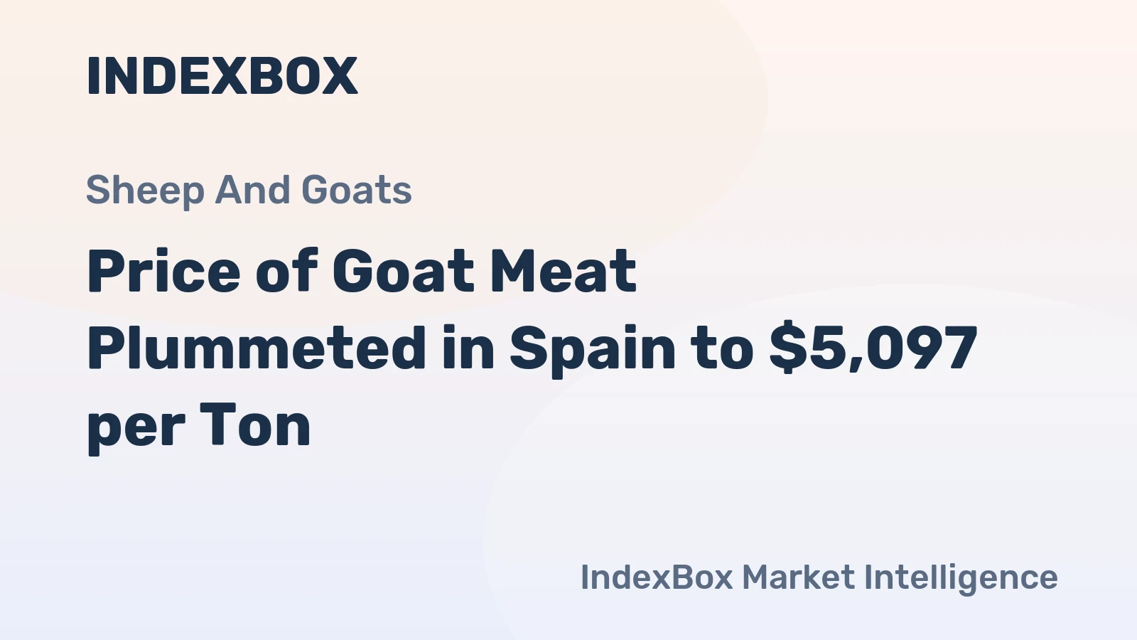 Price of Goat Meat Plummeted in Spain to $5,097 per Ton