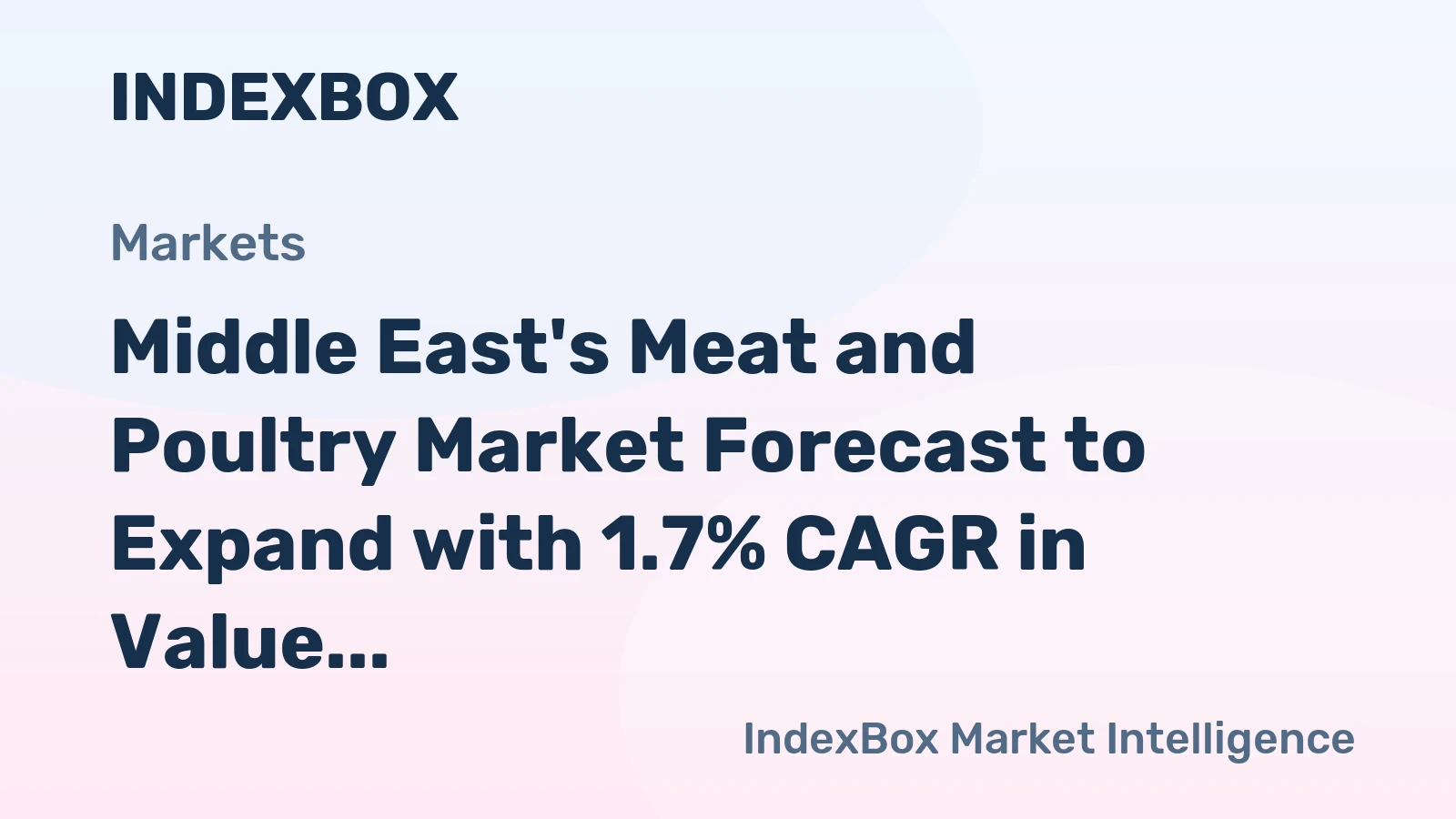 Middle East's Meat and Poultry Market Forecast to Expand with 1.7% CAGR in Value Terms