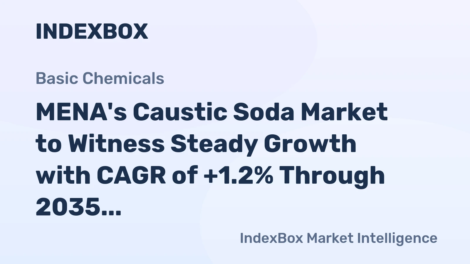 MENA's Caustic Soda Market to Witness Steady Growth with CAGR of +1.2% Through 2035