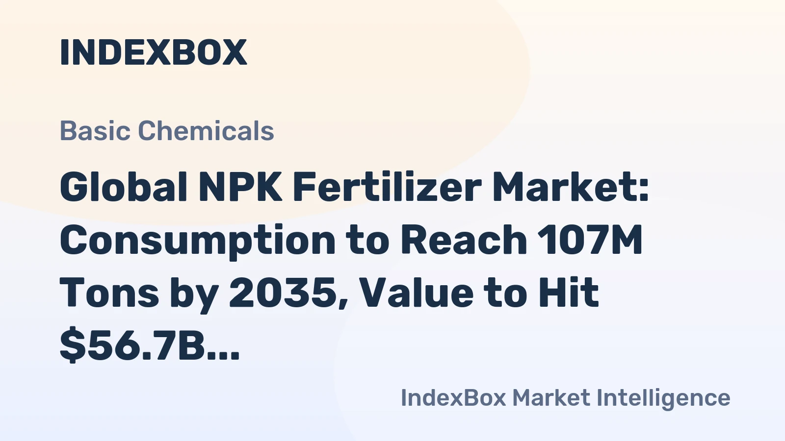Global NPK Fertilizer Market: Consumption to Reach 107M Tons by 2035, Value to Hit $56.7B