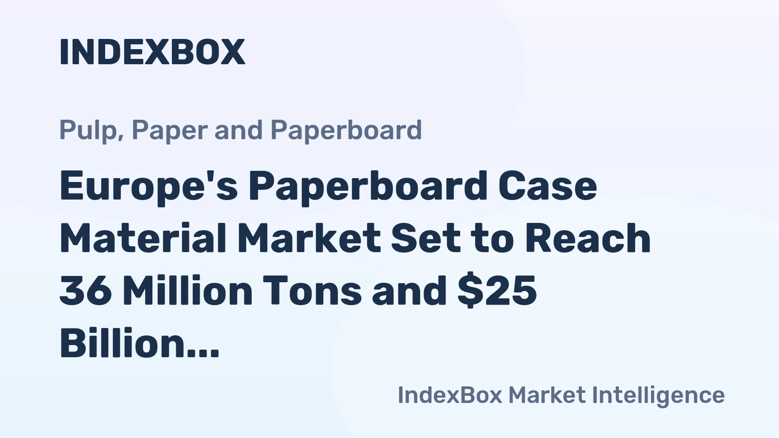 Europe's Paperboard Case Material Market Set to Reach 36 Million Tons and $25 Billion by 2035