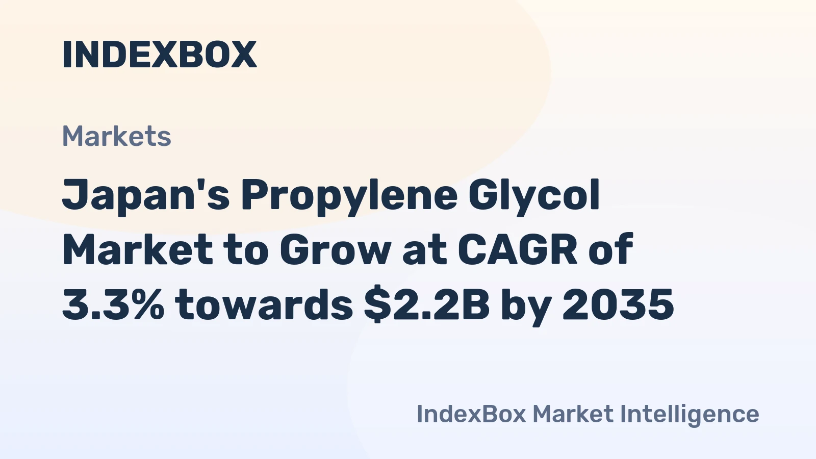 Japan's Propylene Glycol Market to Grow at CAGR of 3.3% towards $2.2B by 2035