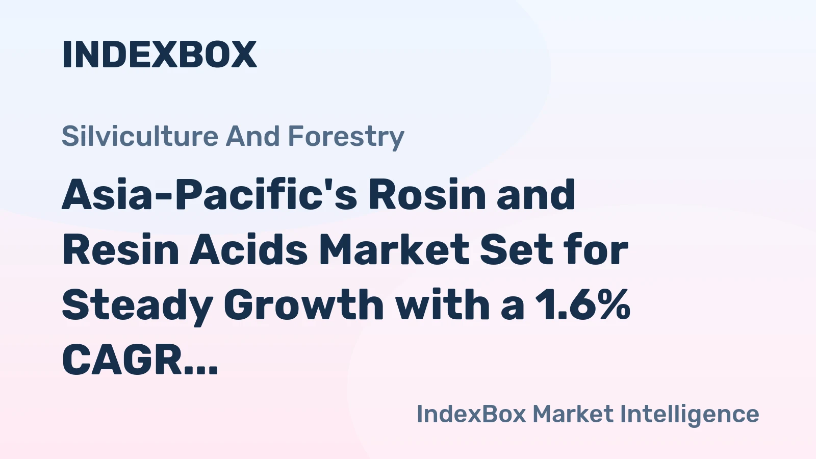 Asia-Pacific's Rosin and Resin Acids Market Set for Steady Growth with a 1.6% CAGR