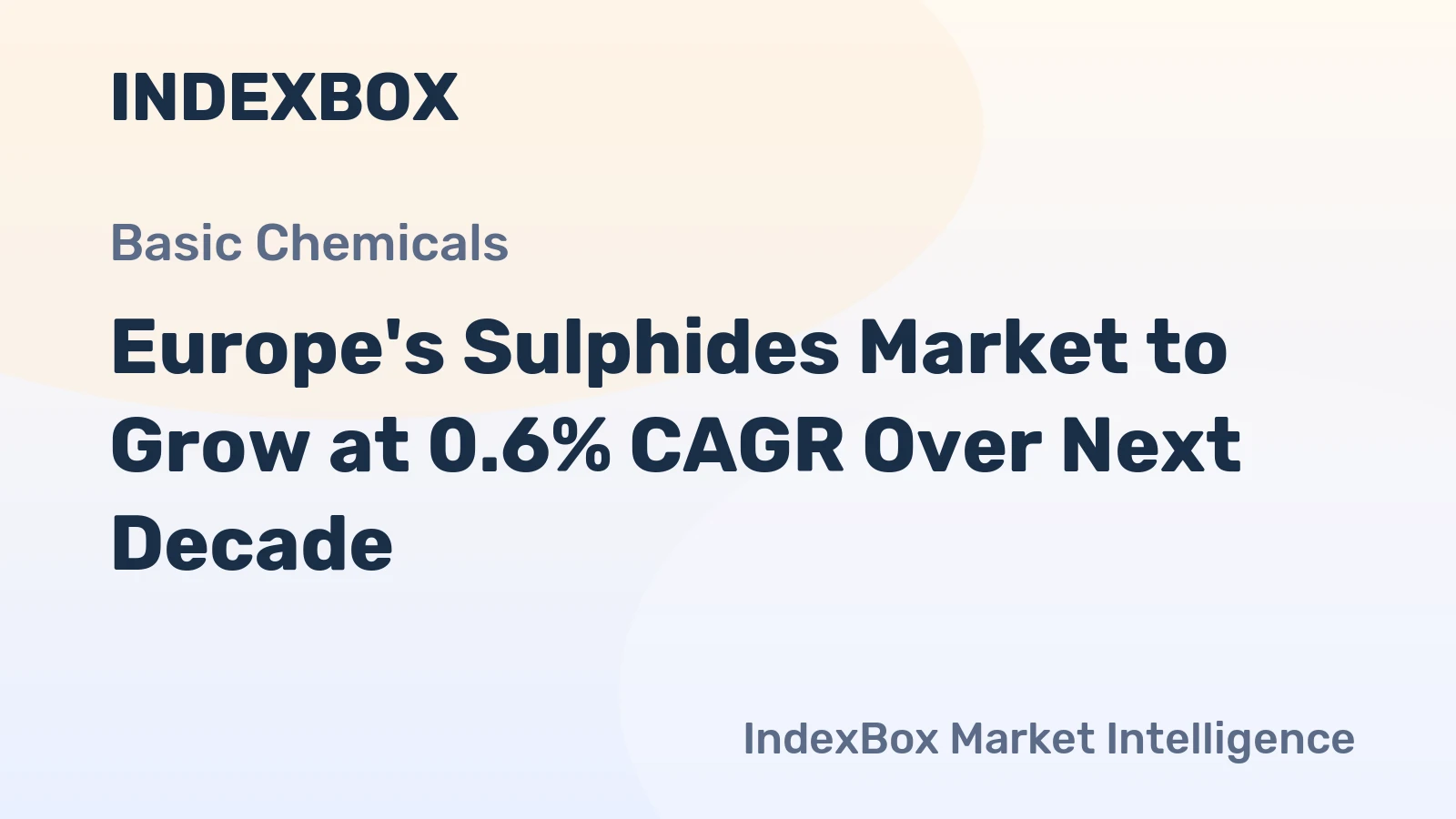 Europe's Sulphides Market to Grow at 0.6% CAGR Over Next Decade