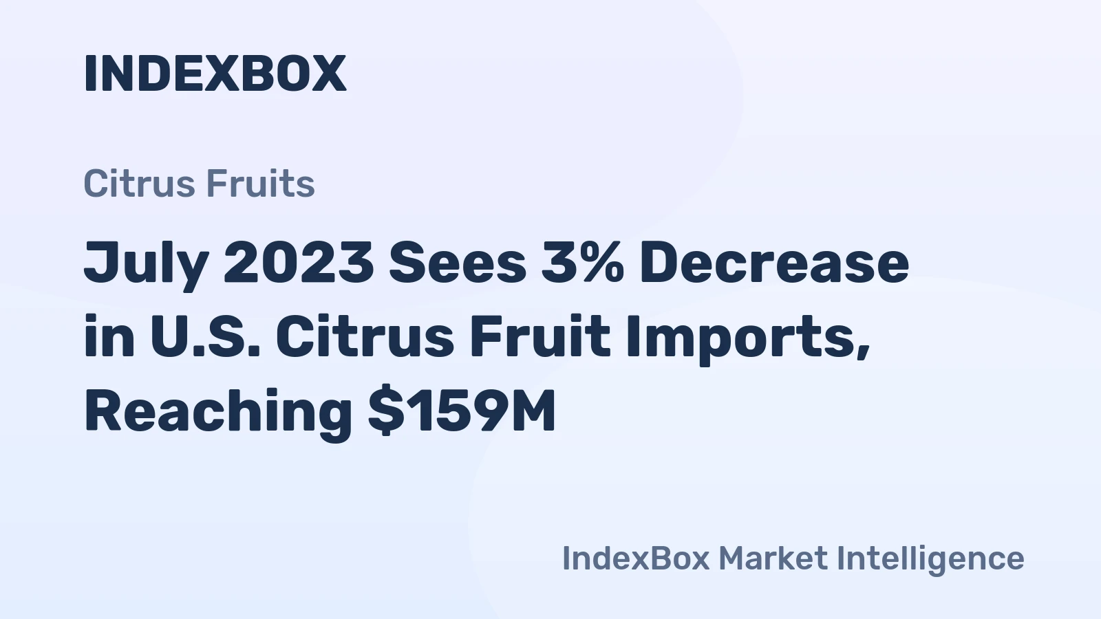 July 2023 Sees 3% Decrease in U.S. Citrus Fruit Imports, Reaching $159M