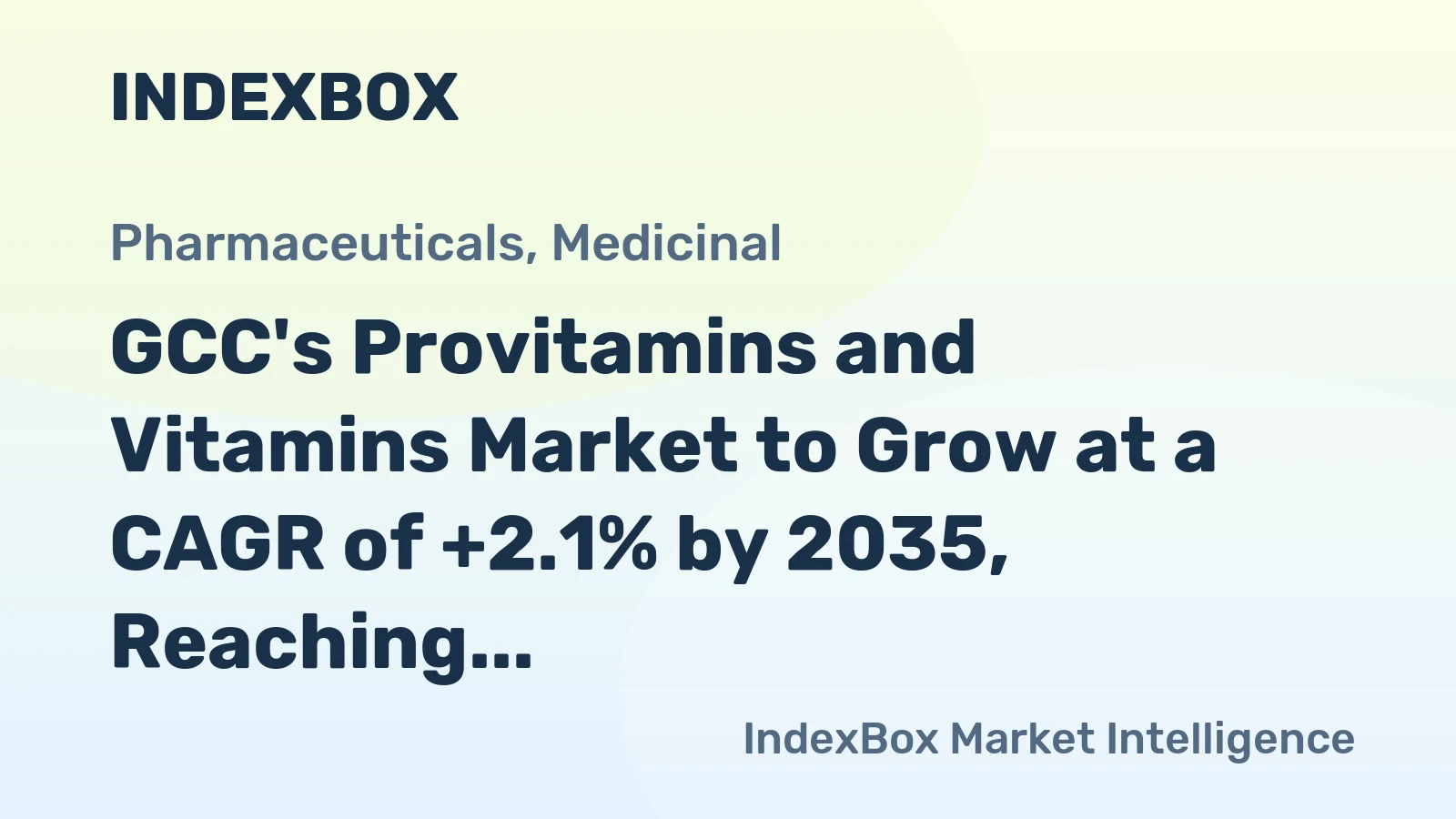 GCC's Provitamins and Vitamins Market to Grow at a CAGR of +2.1% by 2035, Reaching $132M in Value