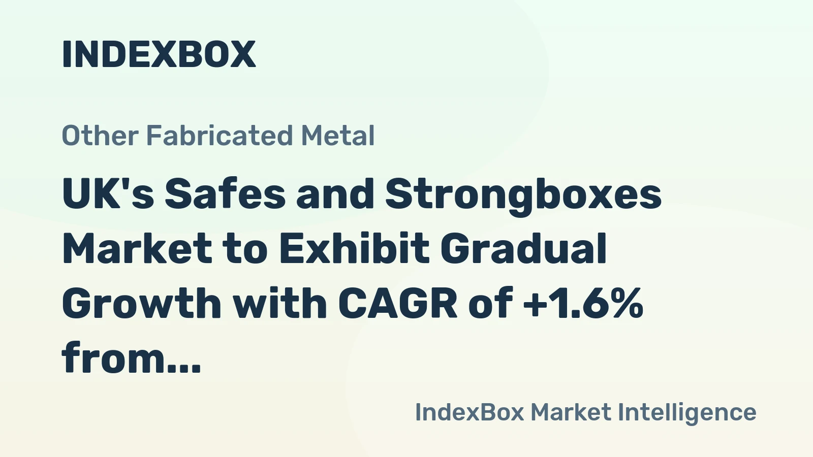 UK's Safes and Strongboxes Market to Exhibit Gradual Growth with CAGR of +1.6% from 2024 to 2035
