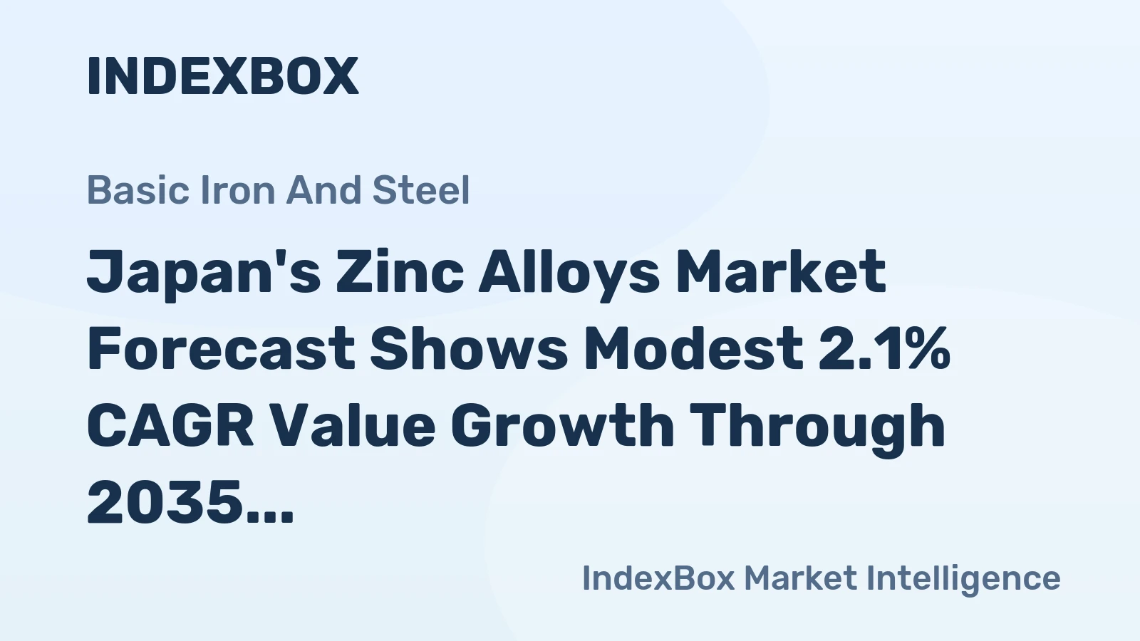 Japan's Zinc Alloys Market Forecast Shows Modest 2.1% CAGR Value Growth Through 2035