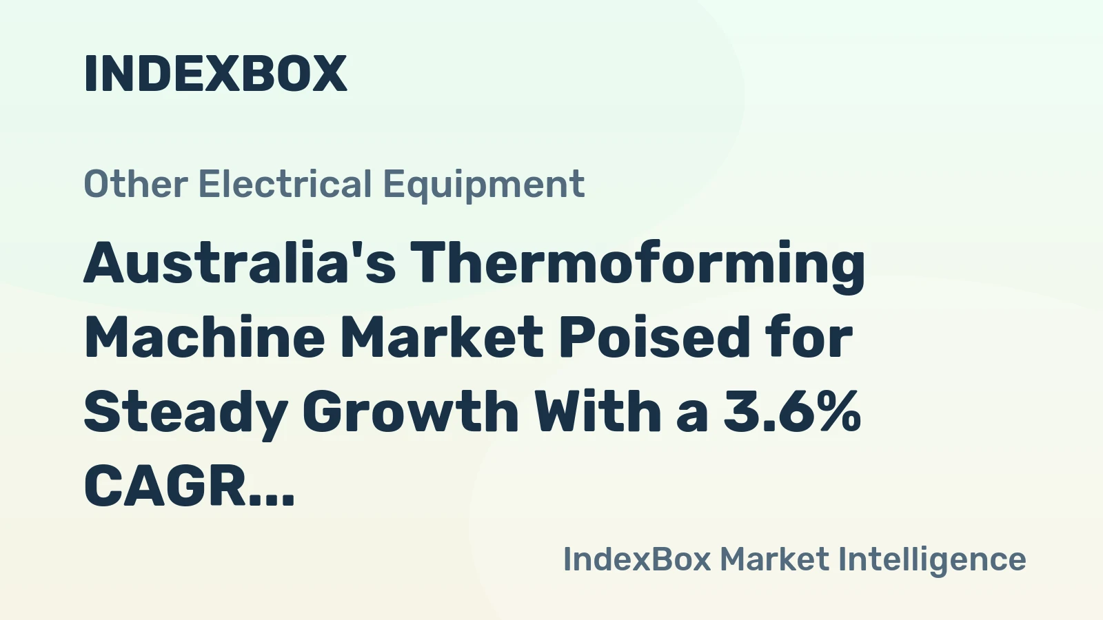 Australia's Thermoforming Machine Market Poised for Steady Growth With a 3.6% CAGR Through 2035