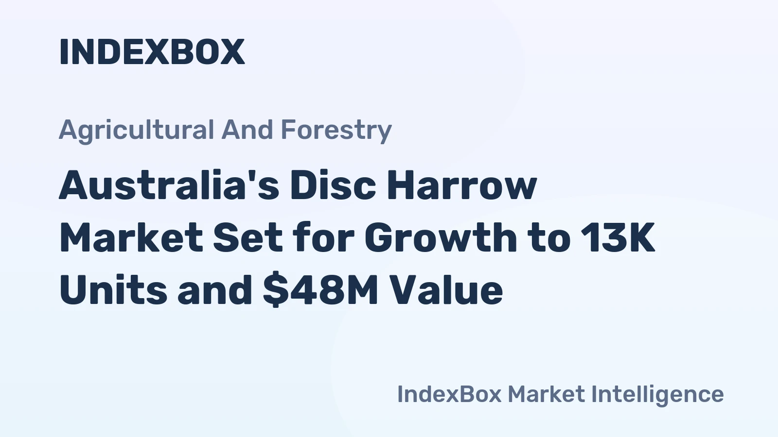 Australia's Disc Harrow Market Set for Growth to 13K Units and $48M Value