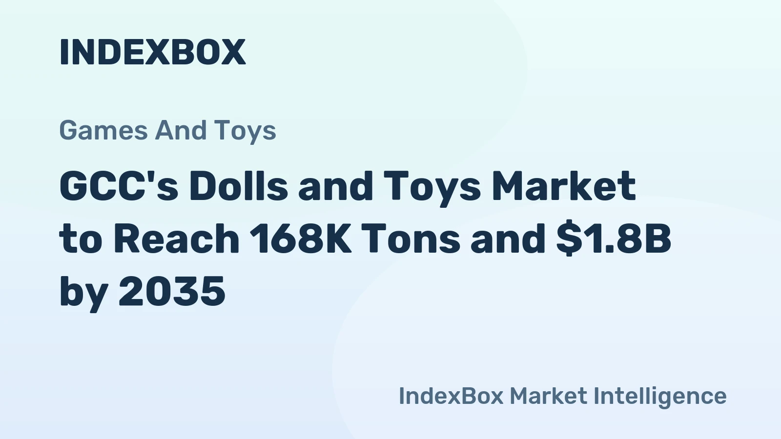 GCC's Dolls and Toys Market to Reach 168K Tons and $1.8B by 2035