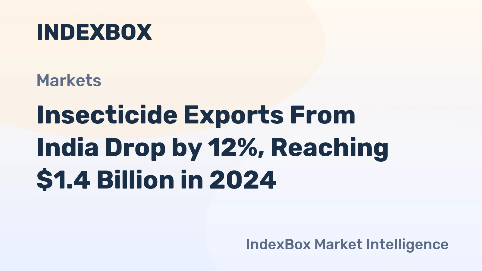 Insecticide Exports From India Drop by 12%, Reaching $1.4 Billion in 2024