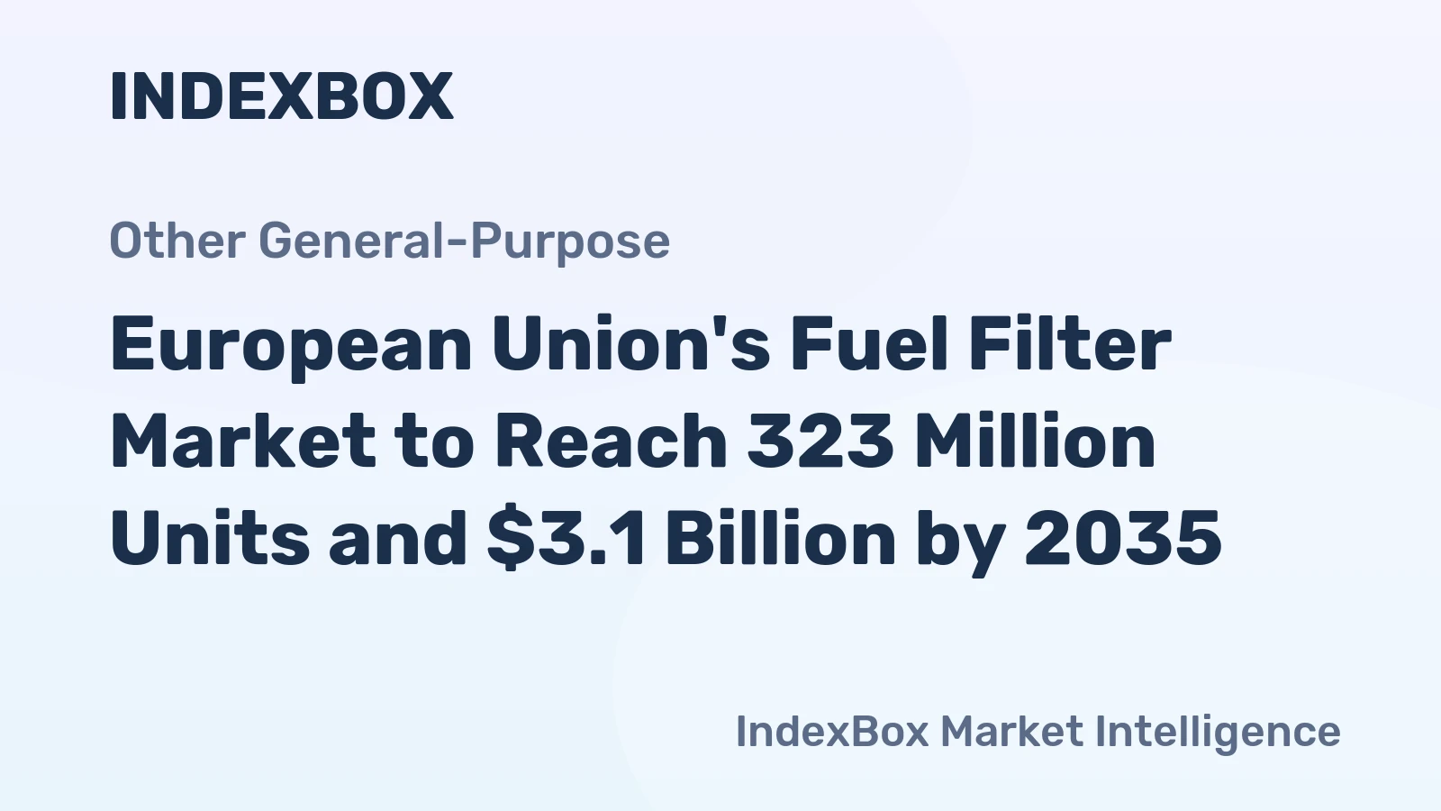 European Union's Fuel Filter Market to Reach 323 Million Units and $3.1 Billion by 2035