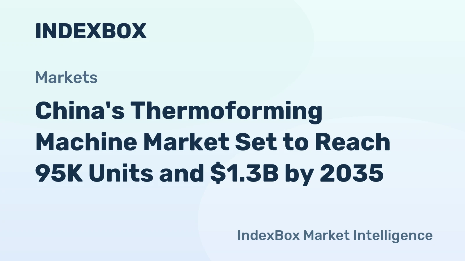 China's Thermoforming Machine Market Set to Reach 95K Units and $1.3B by 2035