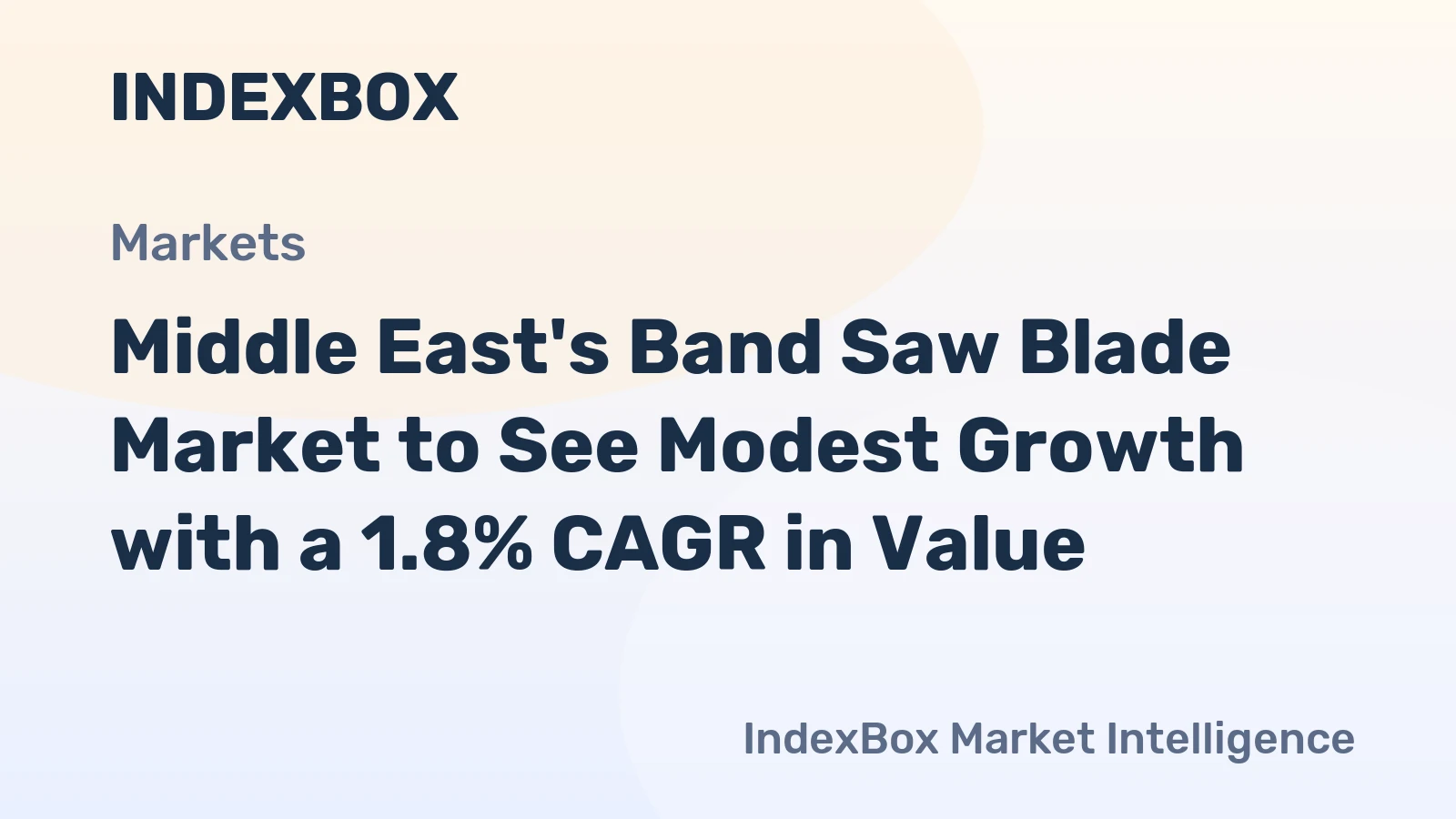 Middle East's Band Saw Blade Market to See Modest Growth with a 1.8% CAGR in Value