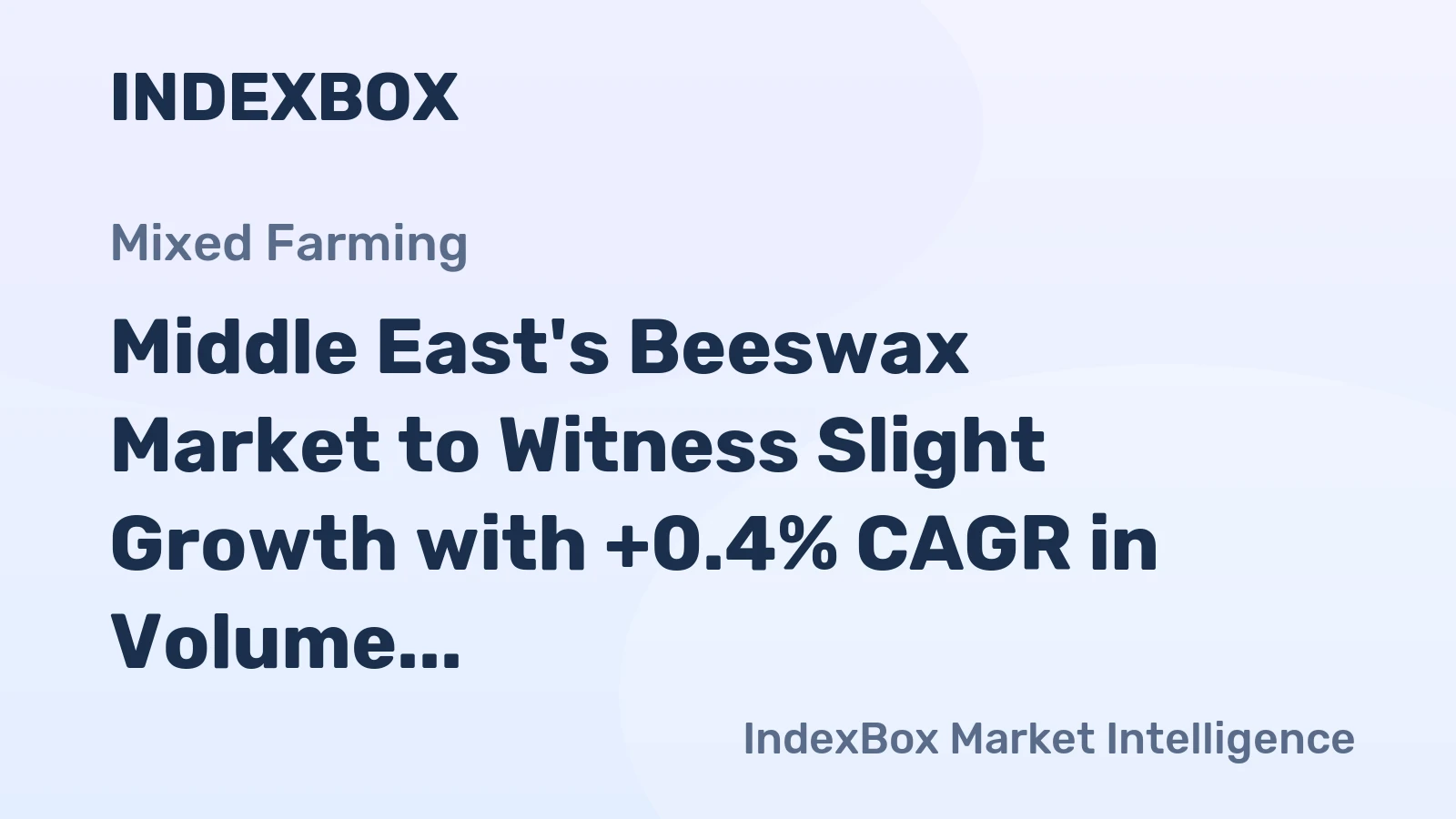 Middle East's Beeswax Market to Witness Slight Growth with +0.4% CAGR in Volume Over Next Decade