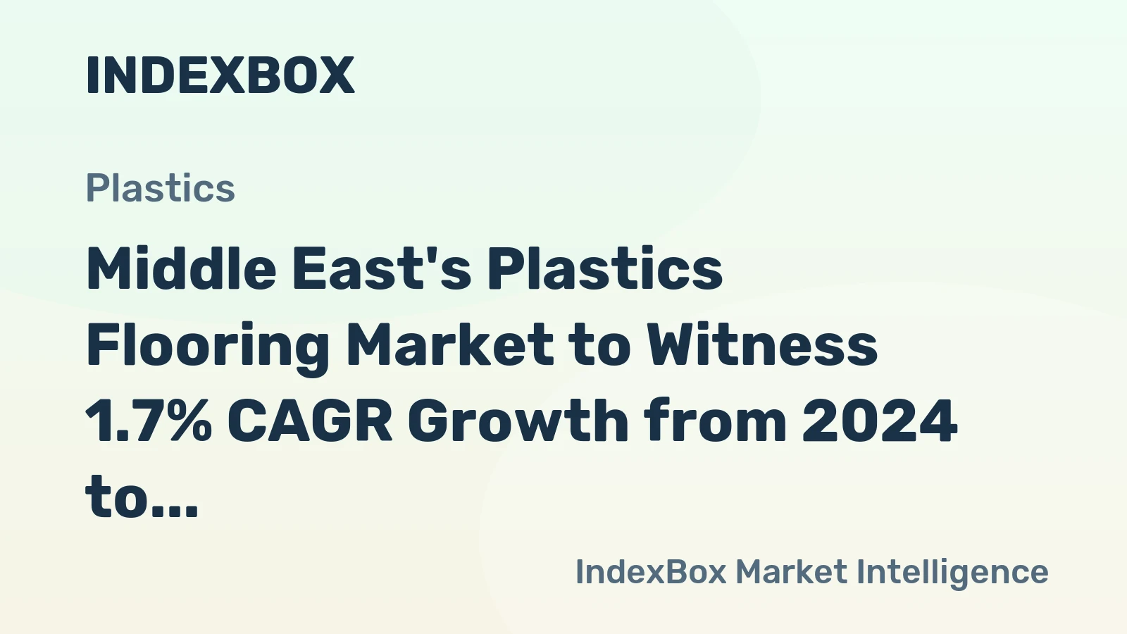 Middle East's Plastics Flooring Market to Witness 1.7% CAGR Growth from 2024 to 2035
