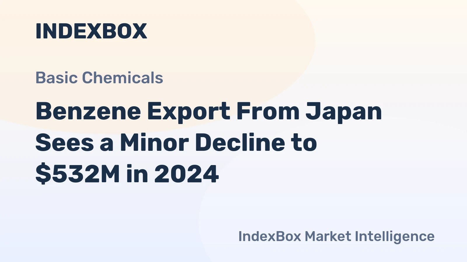 Benzene Export From Japan Sees a Minor Decline to $532M in 2024