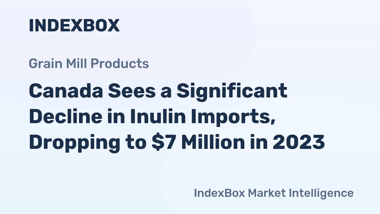 Canada Sees a Significant Decline in Inulin Imports, Dropping to $7 Million in 2023