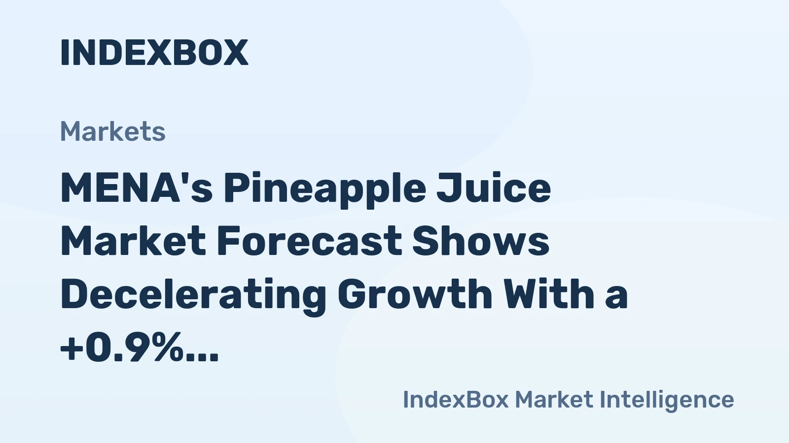 MENA's Pineapple Juice Market Forecast Shows Decelerating Growth With a +0.9% Volume CAGR Through 2035