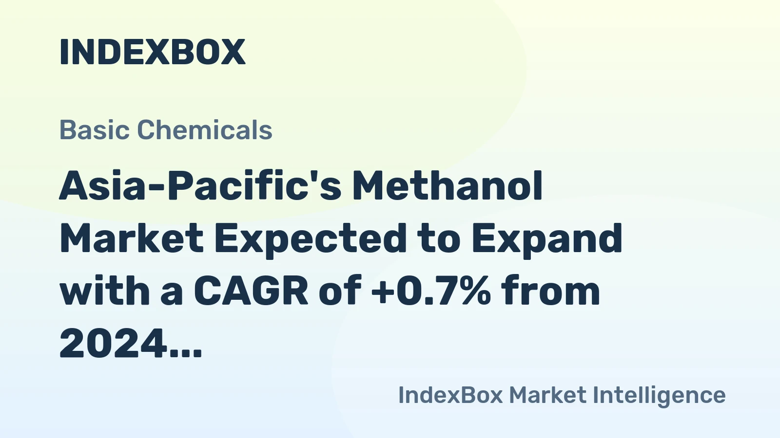 Asia-Pacific's Methanol Market Expected to Expand with a CAGR of +0.7% from 2024 to 2035