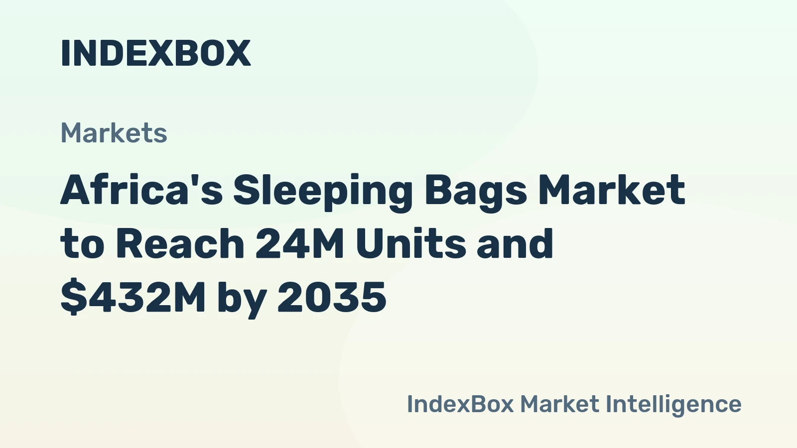 Africa's Sleeping Bags Market to Reach 24M Units and $432M by 2035