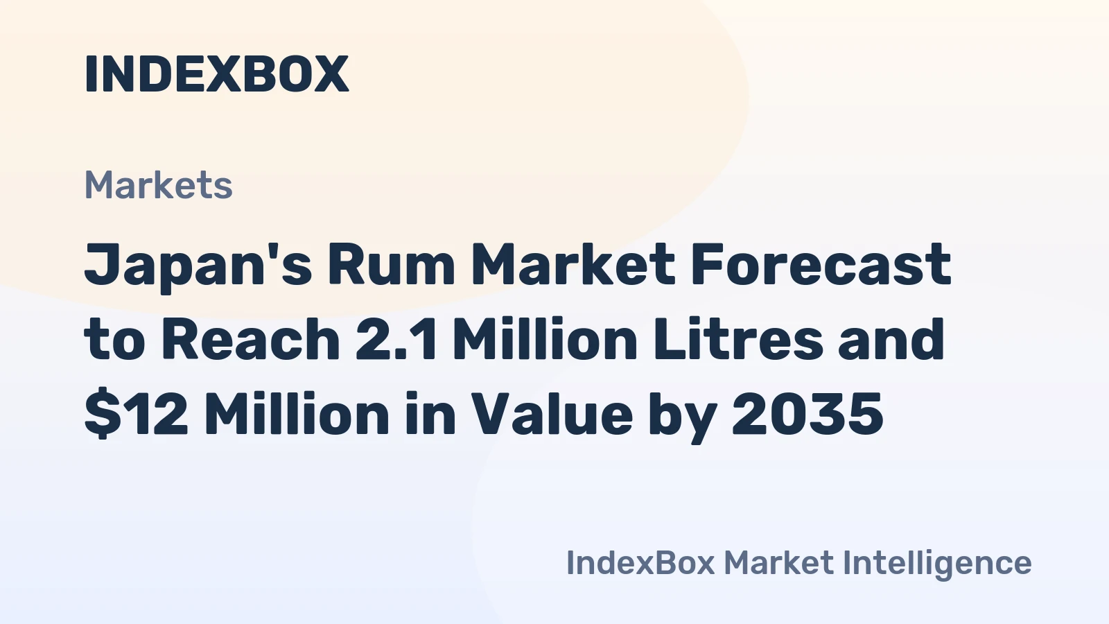Japan's Rum Market Forecast to Reach 2.1 Million Litres and $12 Million in Value by 2035