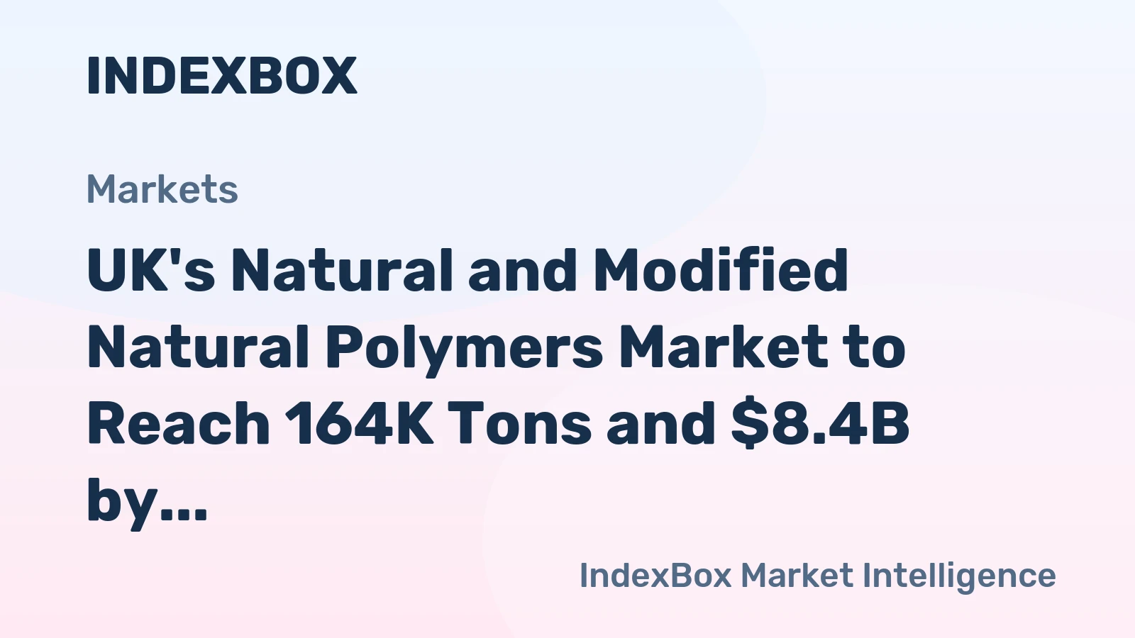 UK's Natural and Modified Natural Polymers Market to Reach 164K Tons and $8.4B by 2035