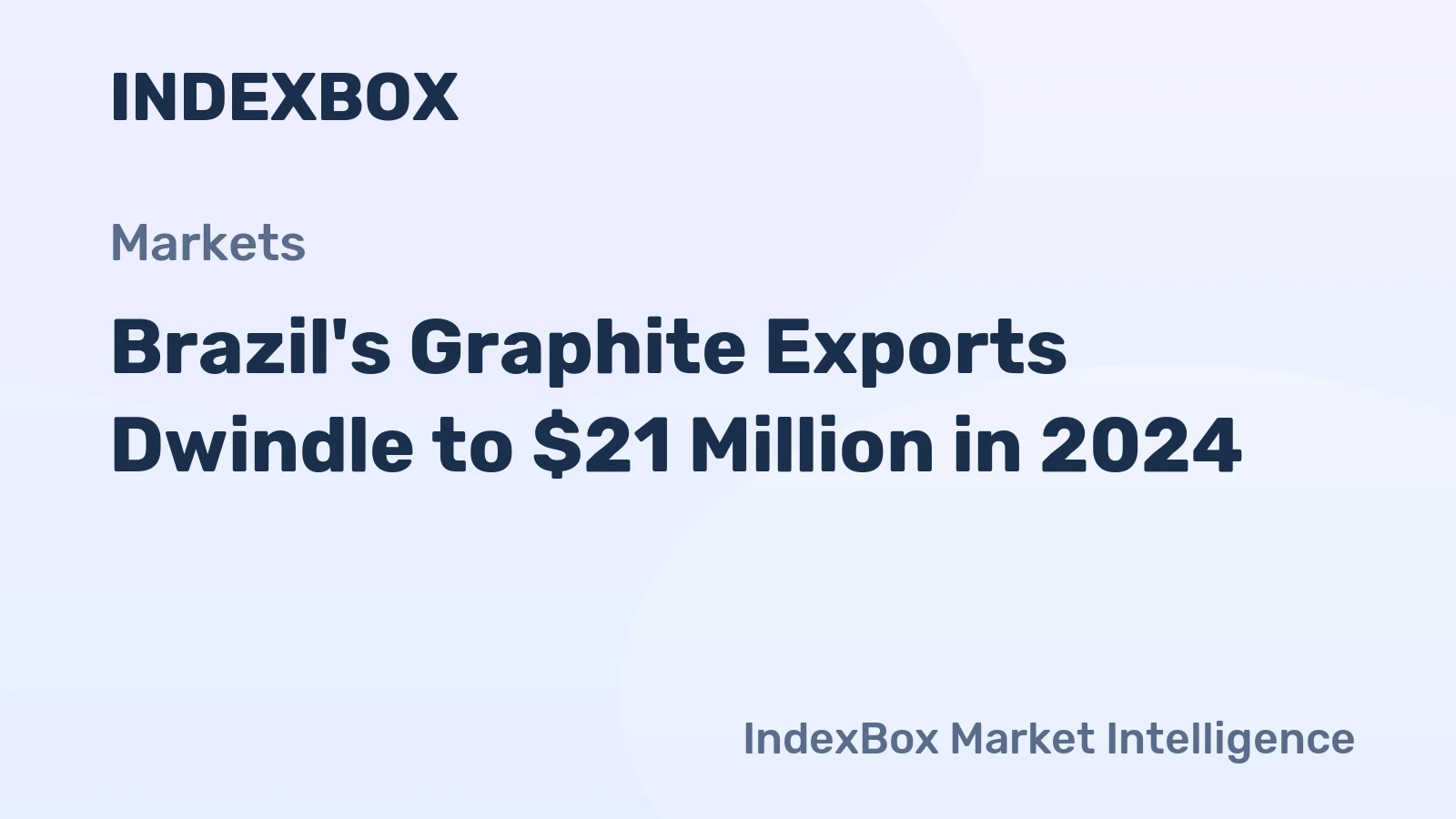 Brazil's Graphite Exports Dwindle to $21 Million in 2024