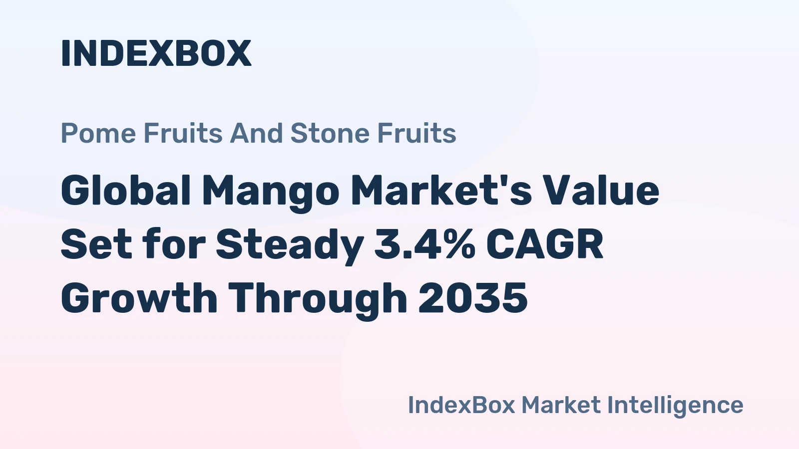 Global Mango Market's Value Set for Steady 3.4% CAGR Growth Through 2035