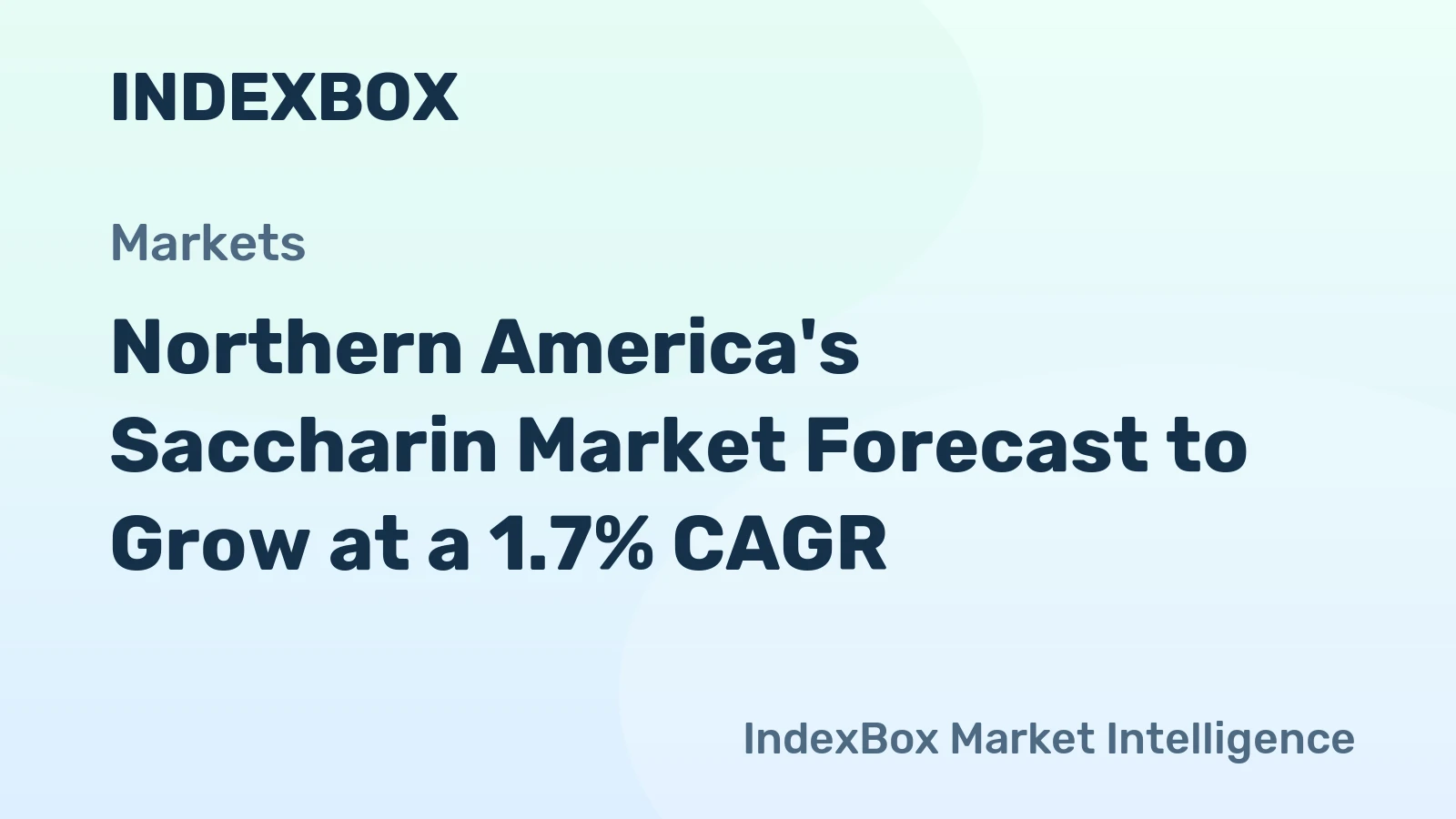 Northern America's Saccharin Market Forecast to Grow at a 1.7% CAGR