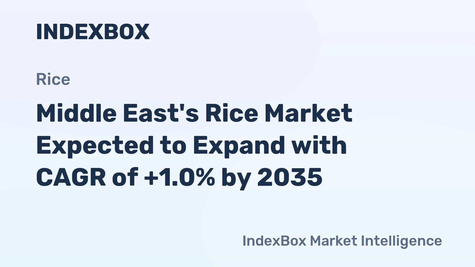 Middle East's Rice Market Expected to Expand with CAGR of +1.0% by 2035