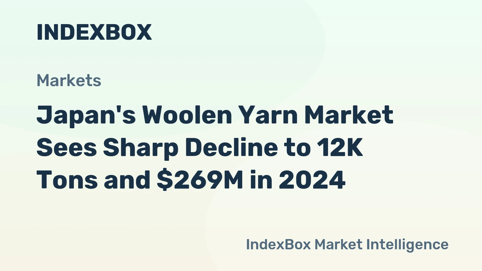 Japan's Woolen Yarn Market Sees Sharp Decline to 12K Tons and $269M in 2024