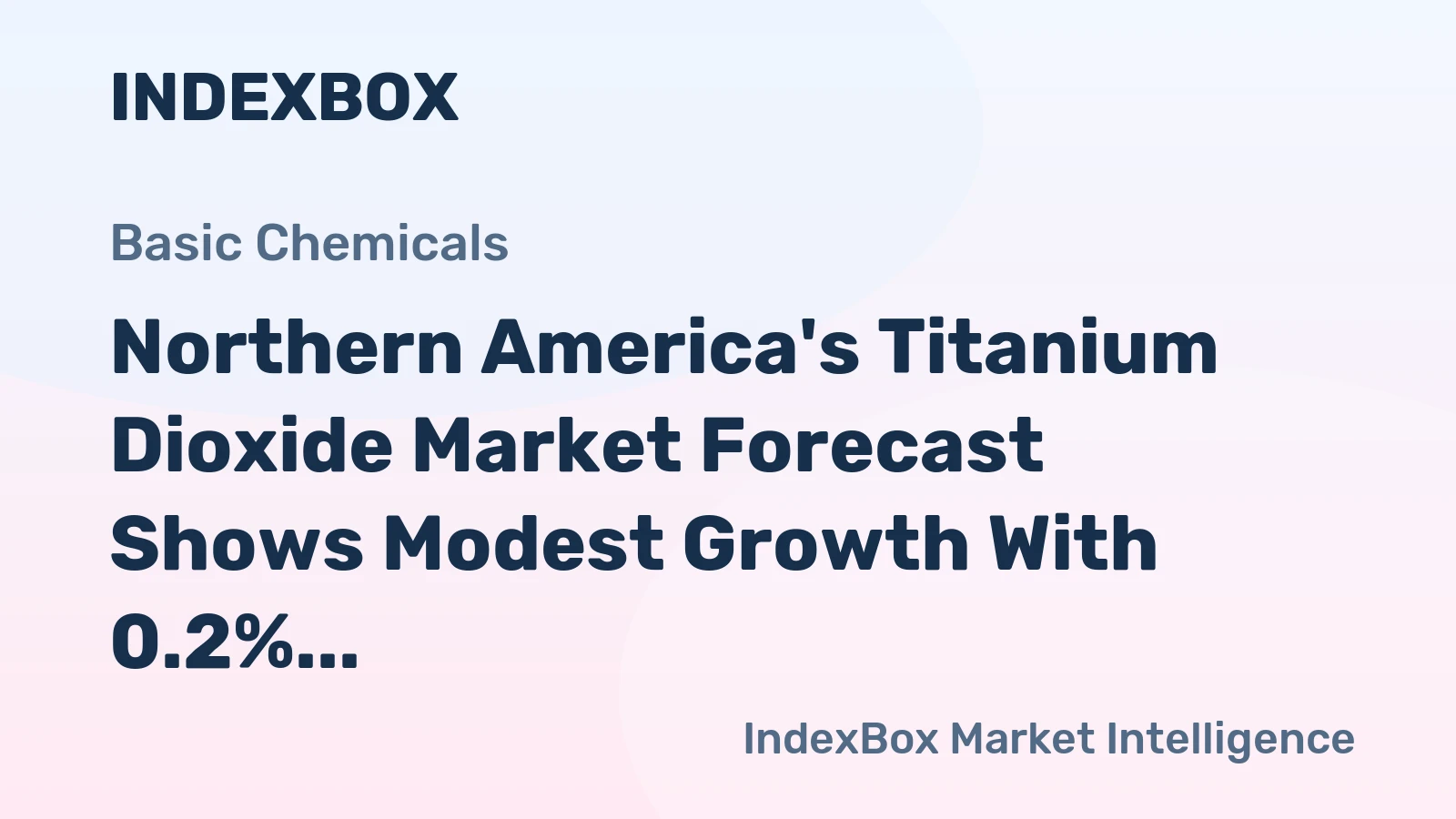 Northern America's Titanium Dioxide Market Forecast Shows Modest Growth With 0.2% CAGR