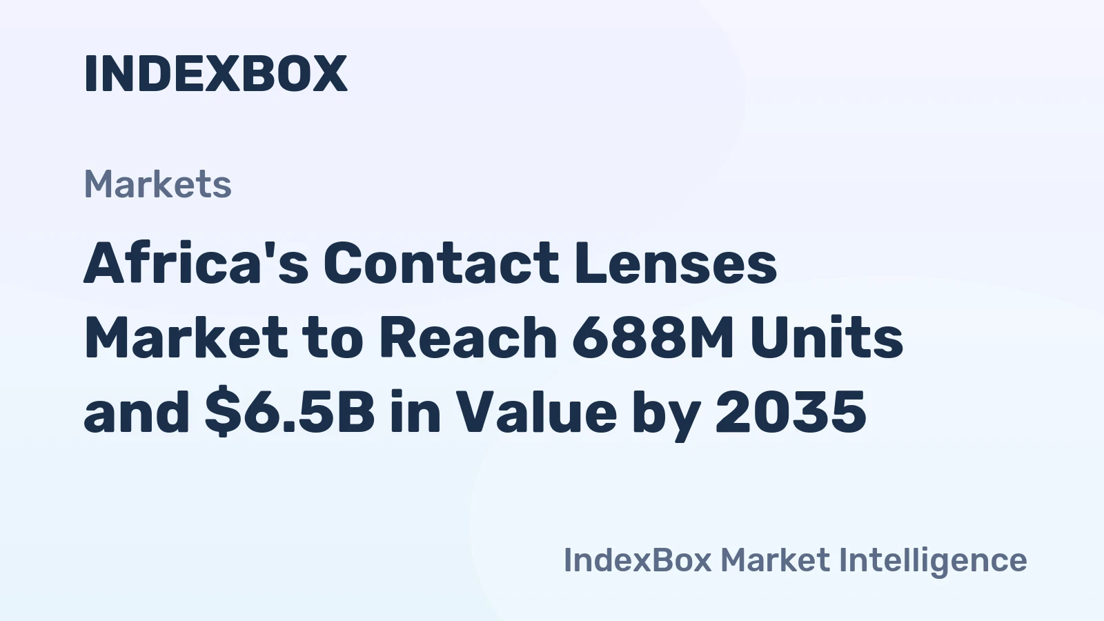 Africa's Contact Lenses Market to Reach 688M Units and $6.5B in Value by 2035