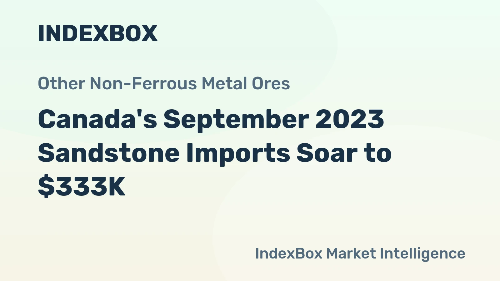 Canada's September 2023 Sandstone Imports Soar to $333K
