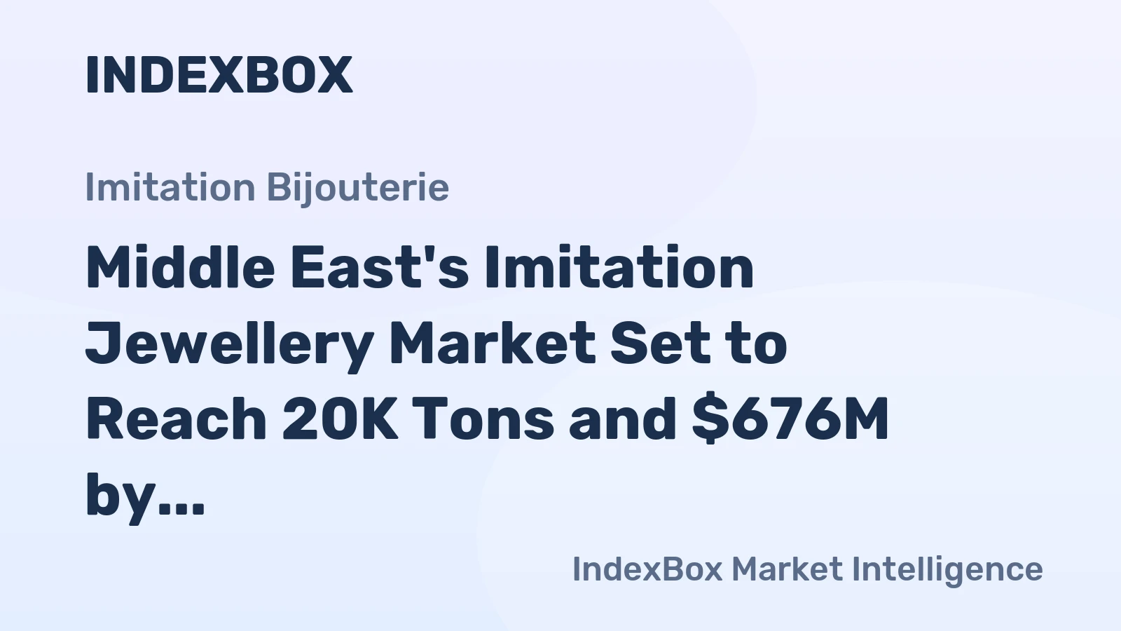 Middle East's Imitation Jewellery Market Set to Reach 20K Tons and $676M by 2035