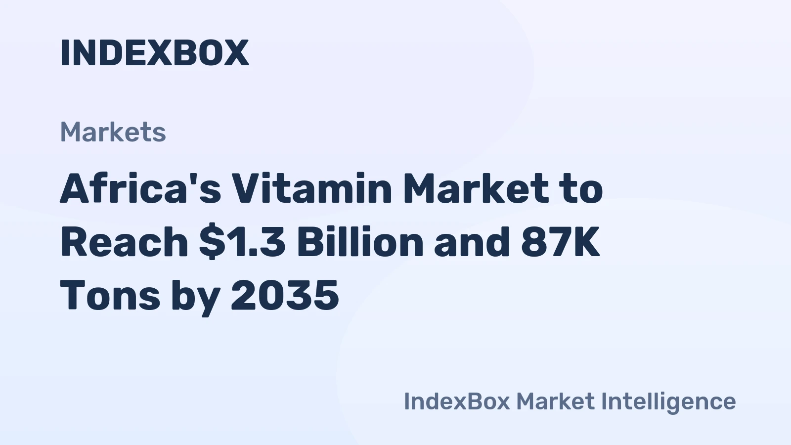 Africa's Vitamin Market to Reach $1.3 Billion and 87K Tons by 2035