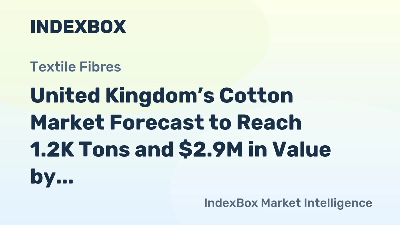 United Kingdom’s Cotton Market Forecast to Reach 1.2K Tons and $2.9M in Value by 2035