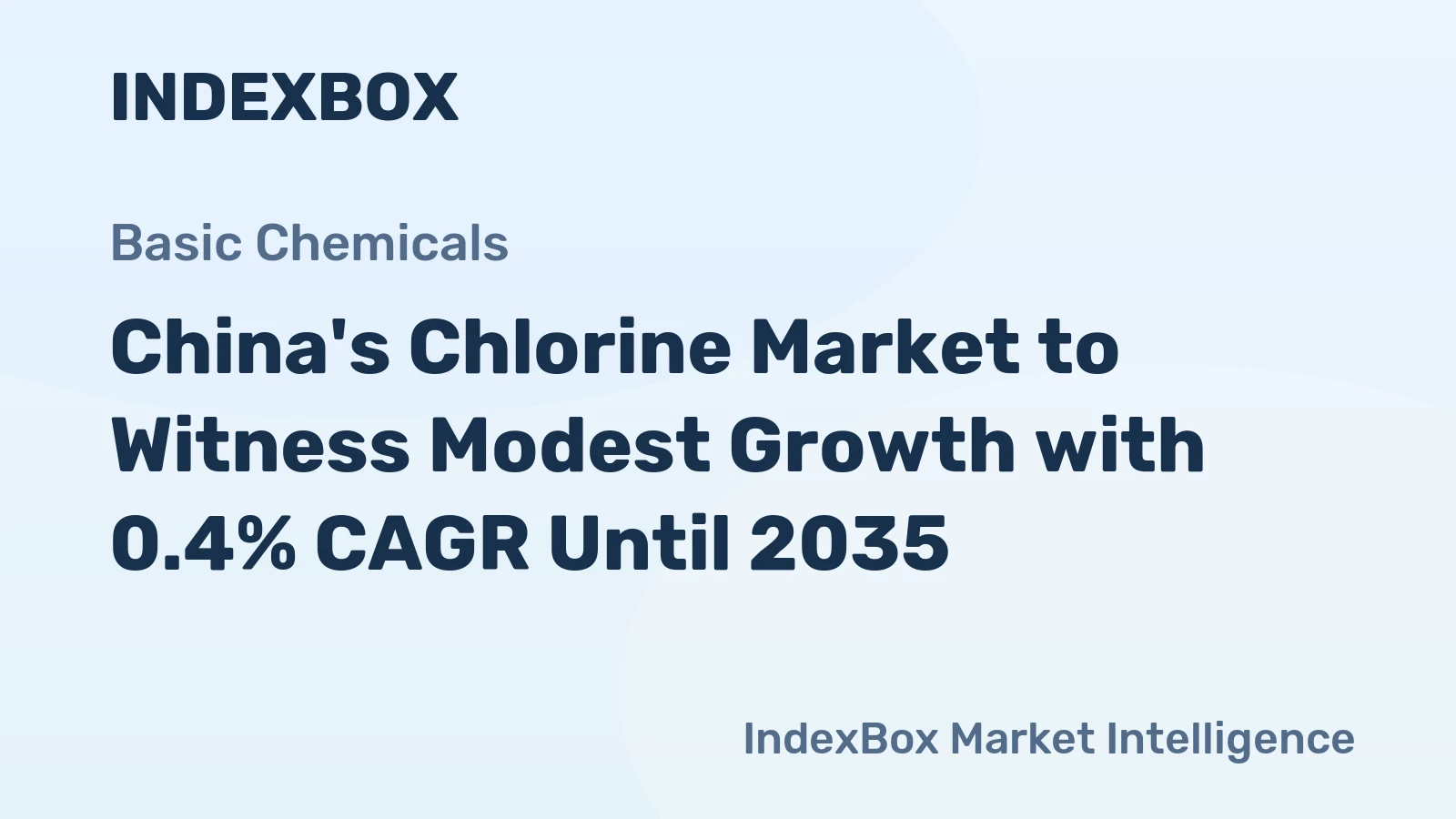 China's Chlorine Market to Witness Modest Growth with 0.4% CAGR Until 2035