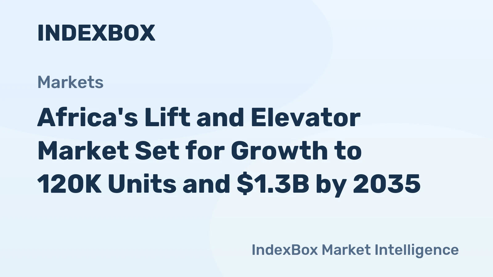 Africa's Lift and Elevator Market Set for Growth to 120K Units and $1.3B by 2035